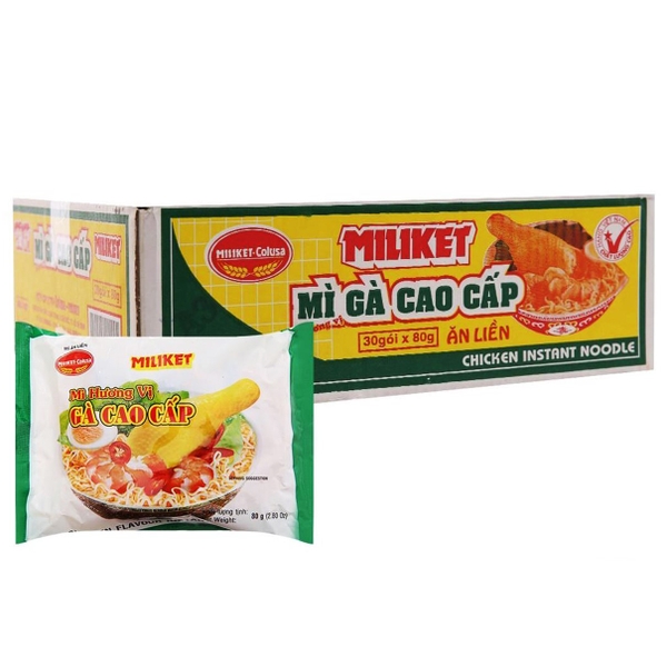 Miliket Instant Noodle Chicken Flavour Pack 80g | BLUETHUNDER JOINT ...