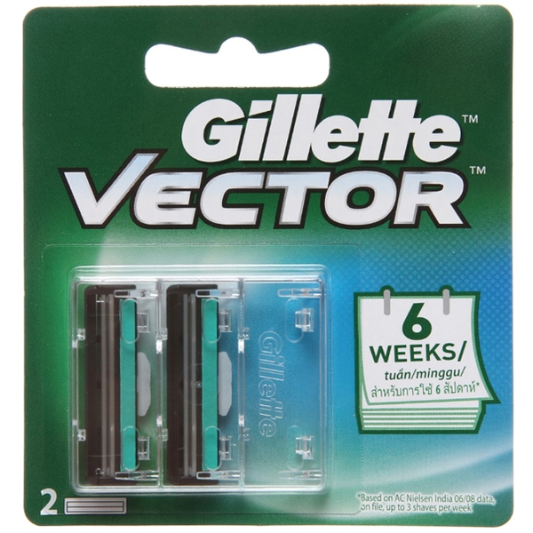 Gillette Vector Razor Blades 2-Pack | BLUETHUNDER JOINT STOCK COMPANY
