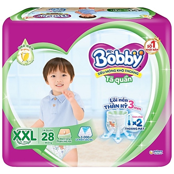 Bobby Super Thin Dry And Breathable Diaper Pants XXL28 (15-25Kg ...