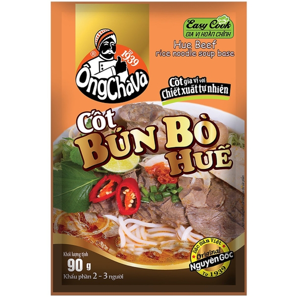 Ong Cha Va Hue Beef Rice Noodle Soup Base Pack 90gr | BLUETHUNDER JOINT ...