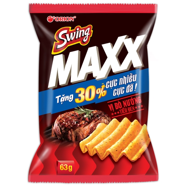 Swing Maxx Potato Snack Black Pepper Grilled Beef Flavor 63g ...