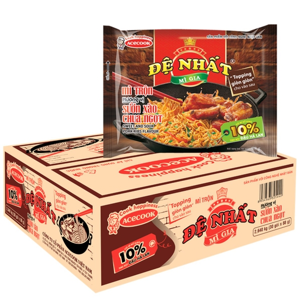 Acecook - De Nhat Instant Noodles Sweet And Sour Poakribs Flavour Pack ...