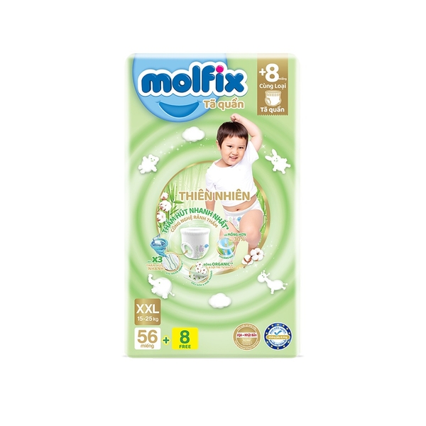 Molfix Natural Diaper Pants Size XXL 15kg-25kg (56 pads) | BLUETHUNDER ...