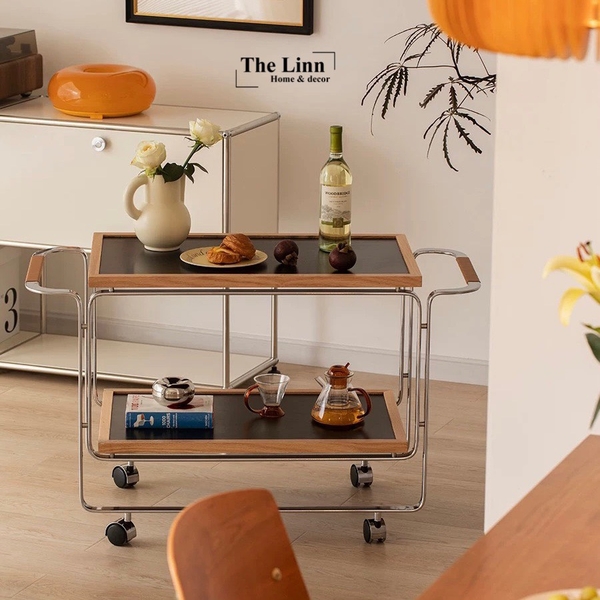 Kệ đẩy gỗ HB Bar cao cấp | HB Bar Cart