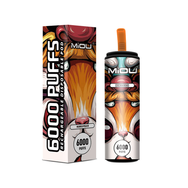 Miou Pod 6000 puffs Mango Peach - Xoài Đào 5% (50mg) | 15ml | USB Type ...