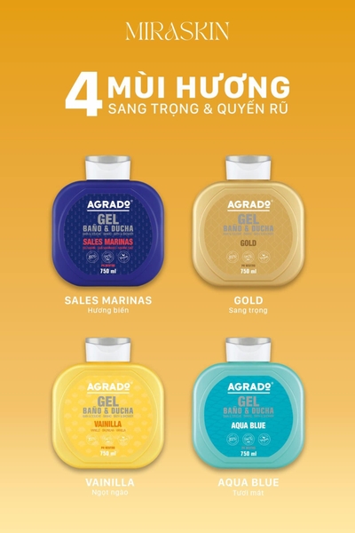 Sữa Tắm Agrado Gel Bano & Ducha 750ml Từ Tây Ban Nha