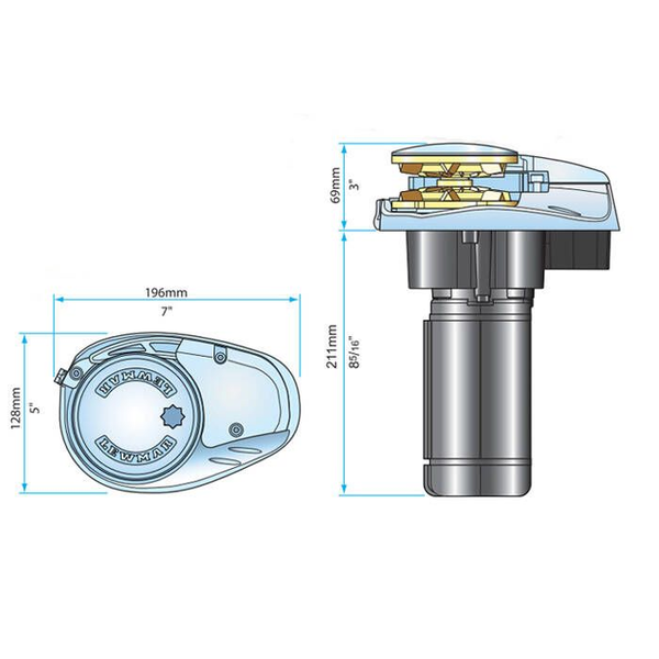 Tời Điện Lewmar AMRL-6670011108-312 * Lewmar V700 Vertical Windlass w ...