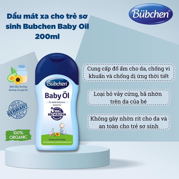 Dầu massage Bubchen 0m Đồ Sơ Sinh Cao Cấp | Thế giới cho mẹ và bé tại Việt Nam