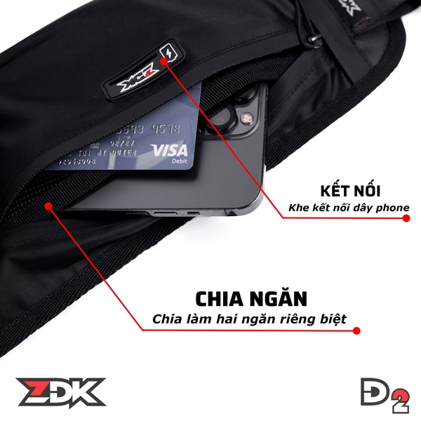 TÚI THỂ THAO ZDK D2 - ĐEN - SWATVN