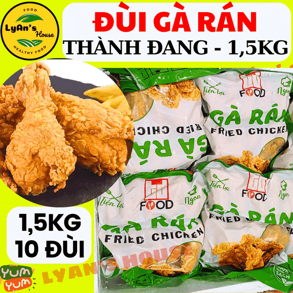 Đùi Gà Rán Thành Đang 1,5kg (10 Đùi) – Giòn Ngon, Giá Sỉ Tốt Nhất