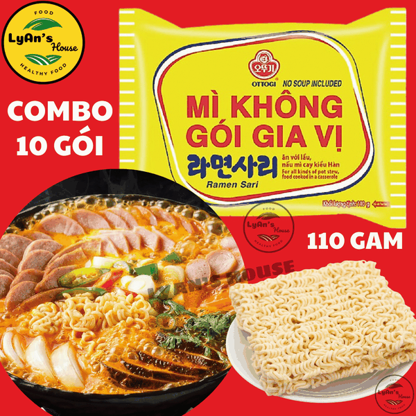 Combo 10 Gói Mì Không Gia Vị Ottogi | Sợi Mì Dai Ngon, Dễ Nấu Mì Cay ...