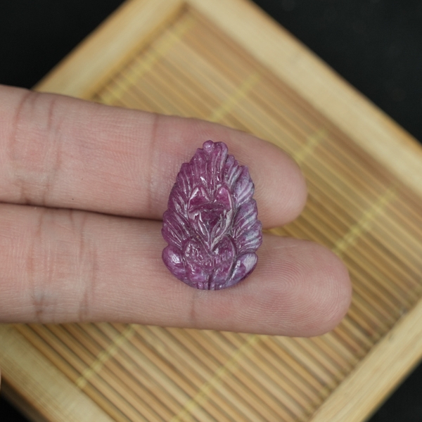 Mặt Hồ Ly Chúa Ruby Nam Phi 15x22mm