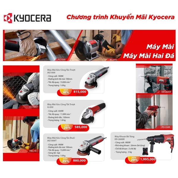 Chương Trình Khuyến Mại Kyocera Powertool | CÔNG TY TNHH THƯƠNG MẠI VÀ ...