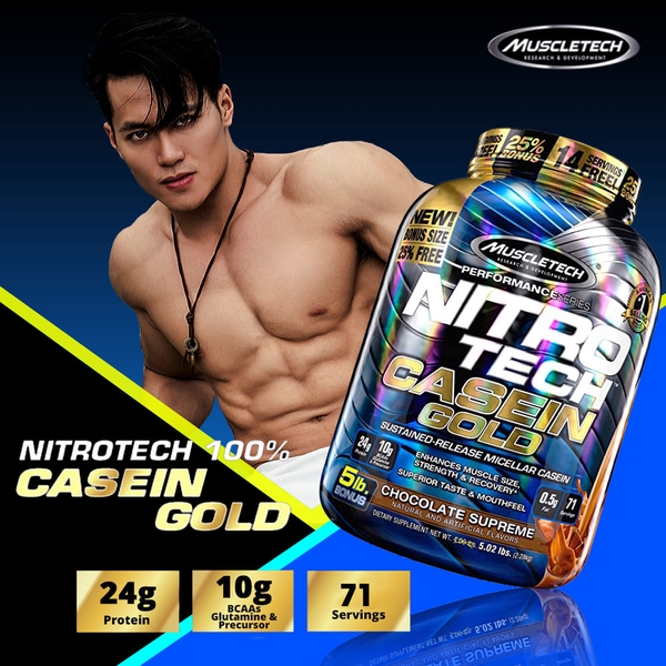 NITRO-TECH CASEIN GOLD - SIÊU PHẨM NUÔI CƠ CHO NGƯỜI BẬN RỘN