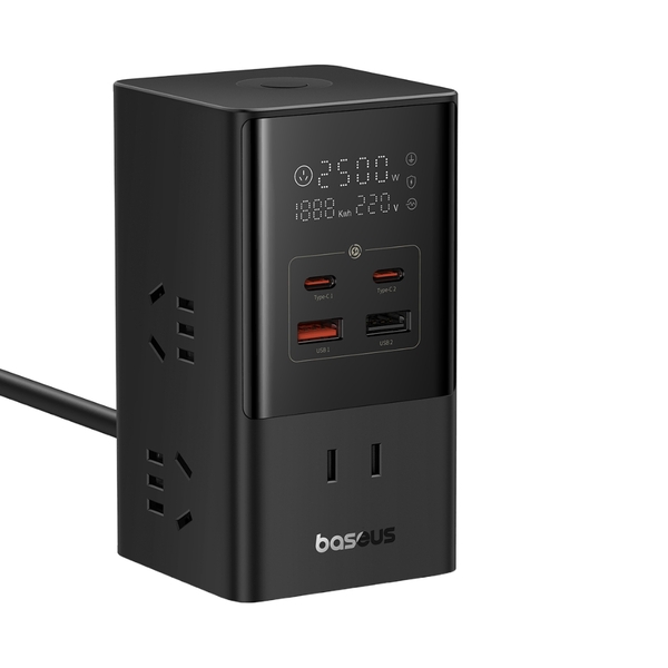 Bộ Sạc Nhanh Baseus PowerCombo Tower Digital PowerStrip 3AC+2U+2C 35W ...
