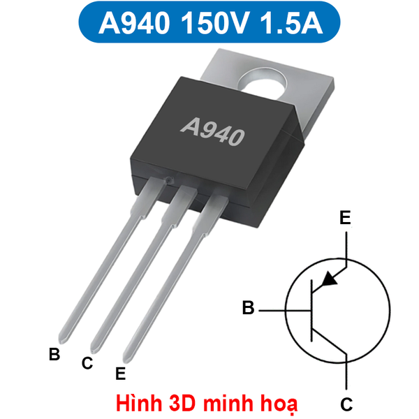 (5 con) Transistor BJT PNP A940 / TIP32 / TIP42 chân cắm TO-220