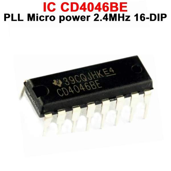 IC PLL micropower CD4046BE 2.4MHz 16 - DIP
