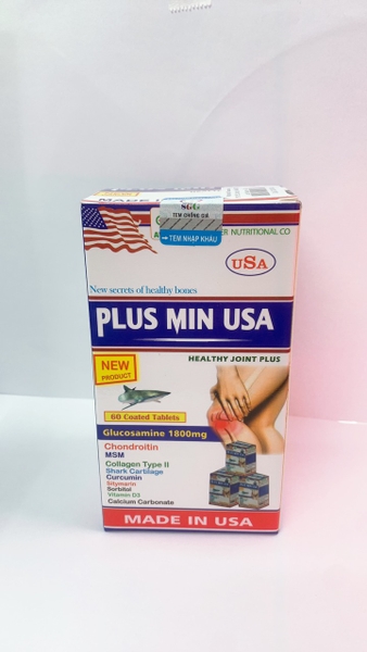Plus min usa còn chứa nhiều khoáng chất và vitamin thiết yếu cho xương