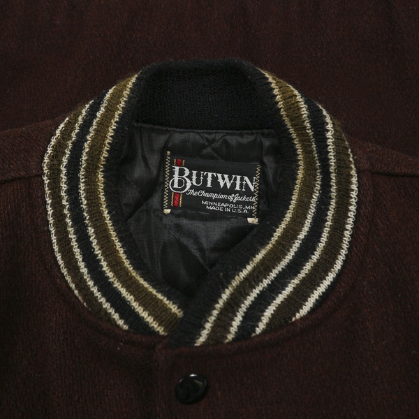 Vintage 80s Butwin Made in USA Varsity Jacket Size L