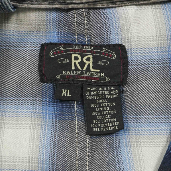 Vtg Double RL RRL USA Made Denim Chore Coat Size XL