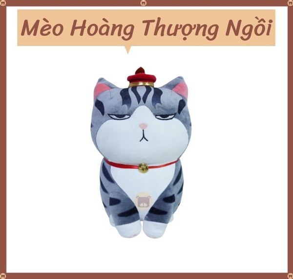 Mèo Hoàng Thượng Ngồi Thú Bông Hoa Thái