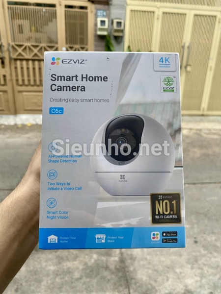 True WDR --- Camera Wi-Fi Trong Nhà 8MP EZVIZ C6C-8MP-4K (Wifi 5.0Ghz | Chống ngược sáng ]