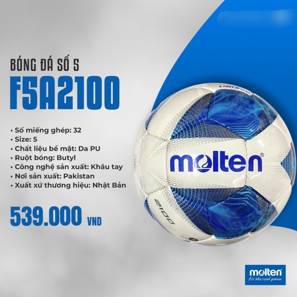 Quả bóng đá số 5 F5A2100 | Dụng cụ thể thao Tuấn Vũ