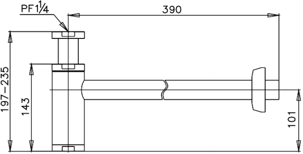 CT685AX(HM) - Ống thải chữ P dài 39cm COTTO Cotto Vietnam Official ...