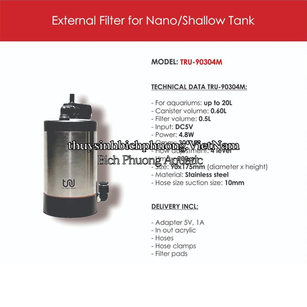 TRU INOX EXTERNAL FILTER INOX 304 NANO - LỌC THÙNG MINI | Cửa hàng Thủy ...