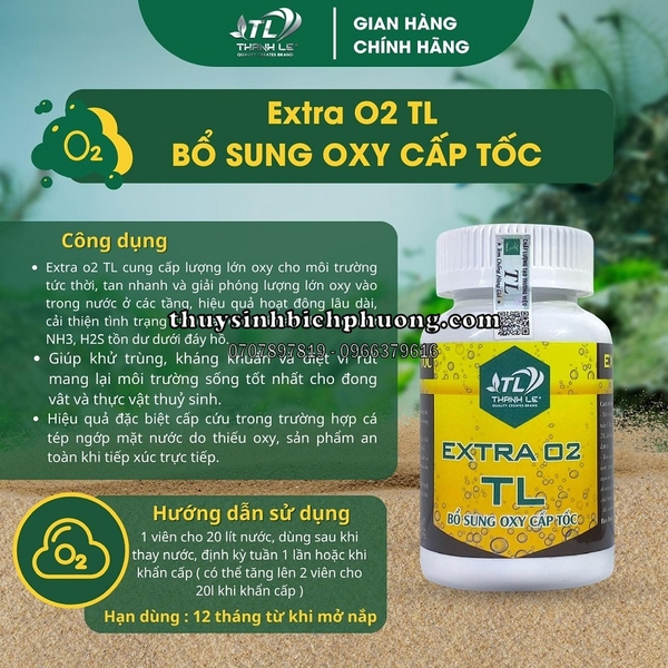 EXTRA O2 TL - VIÊN NÉN BỔ SUNG OXY CHO HỒ CÁ THỦY SINH | THUỶ SINH BÍCH ...