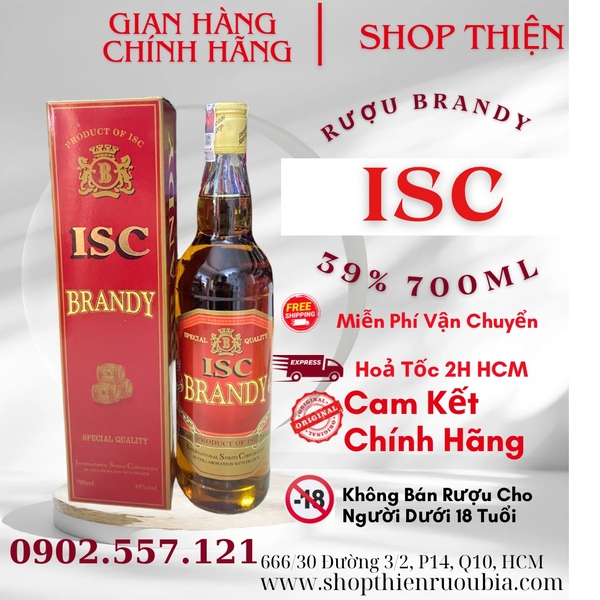 Rượu ISC BRANDY 39% 700ml