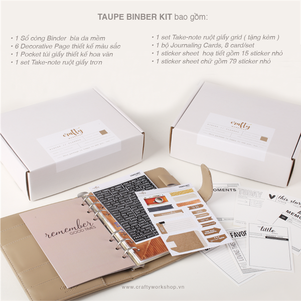 Binder kit - Taupe | Crafty Workshop