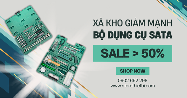 XẢ KHO SỐC >50%: Bộ tuýp 25 chi tiết Sata 09001 & Bộ dụng cụ 15 chi ti