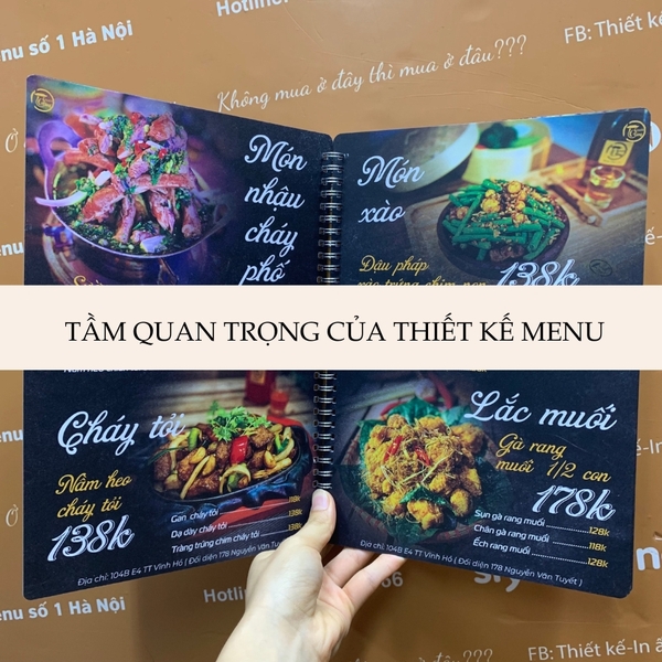 TẦM QUAN TRỌNG CỦA THIẾT KẾ MENU CHO NHÀ HÀNG QUÁN ĂN