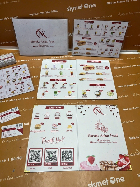 Menu Fomex Gập Đôi Dành Cho Quán Ăn - Haruki Asian Food
