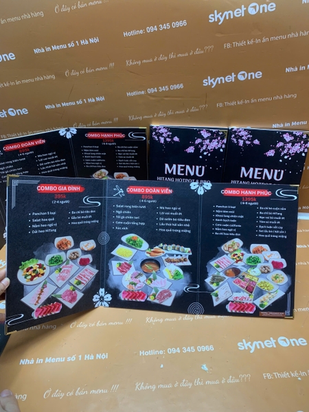 Menu Fomex Gập Ba Dành Cho Nhà Hàng, Quán Ăn