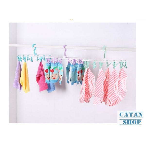 Bộ móc treo vớ xếp gọn, tiện dụng nhiều màu chống gió khi phơi đồ cho ...