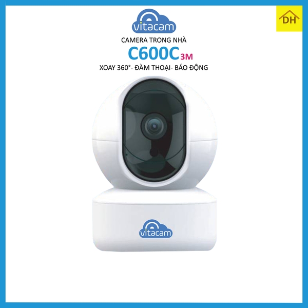 Camera VITACAM C600C Xoay 360 Độ Full HD 3.0MP 1080p- Đàm Thoại 2 Chiều ...