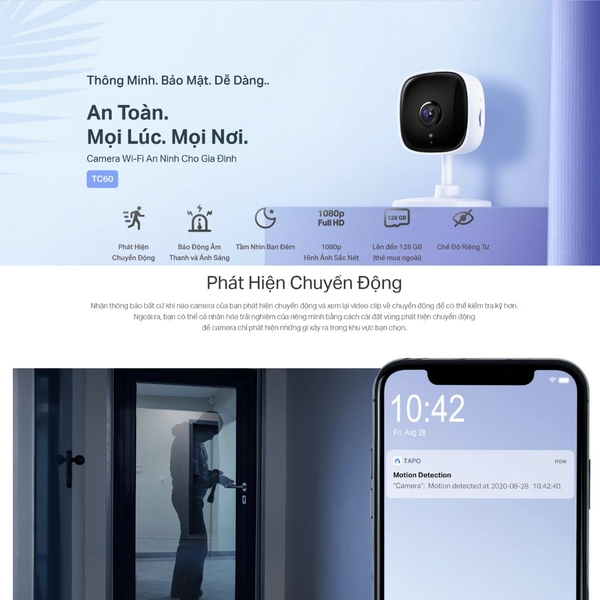 [2M] Camera Tapo TC60, Camera Cố Định - Góc Rộng, Trong nhà TP-Link ...