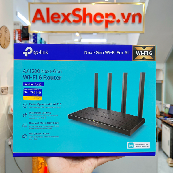 TP-Link Archer AX12 Thiết Bị Phát Wifi6 AX1500 - Alexshop | Alexshop.vn