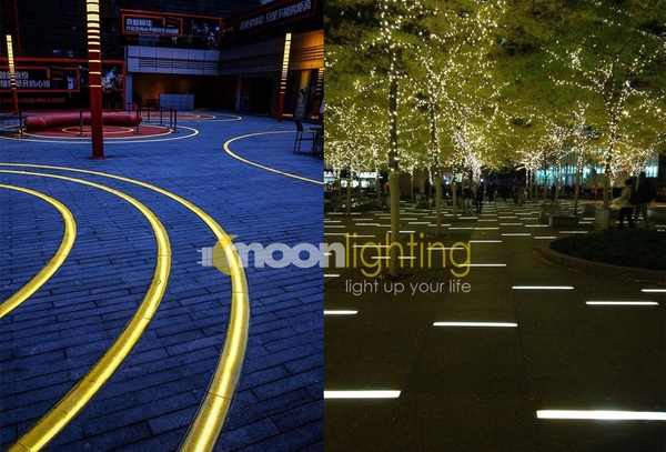 Ứng dụng Đèn LED thanh âm sàn - Đèn LED gạch âm đất trong chiếu sáng k