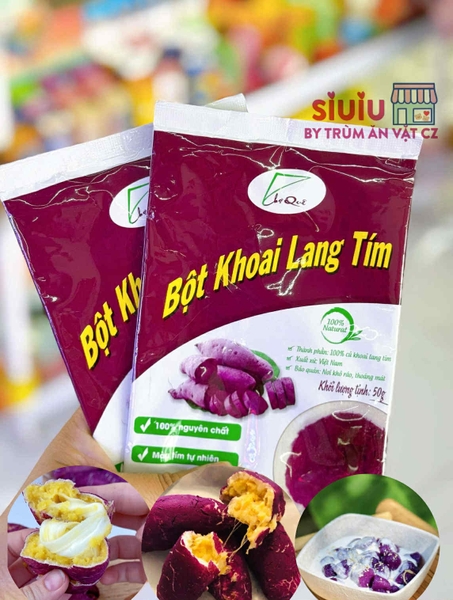 BỘT KHOAI LANG TÍM - GÓI 50G Trùm Ăn Vặt Cz