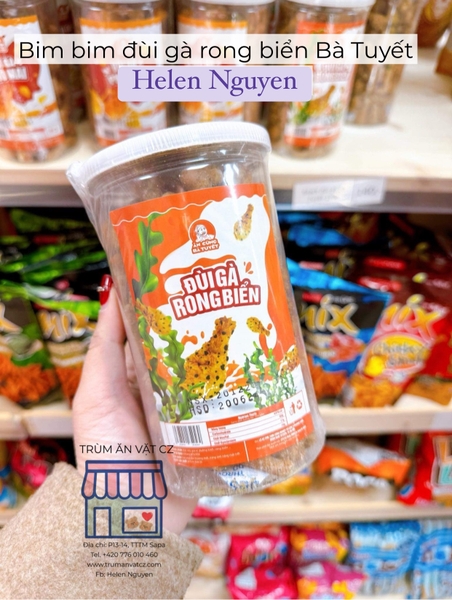 BIM BIM ĐÙI GÀ RONG BIỂN BÀ TUYẾT HỘP 250G (HSD: 3.8.2025) Trùm Ăn Vặt Cz