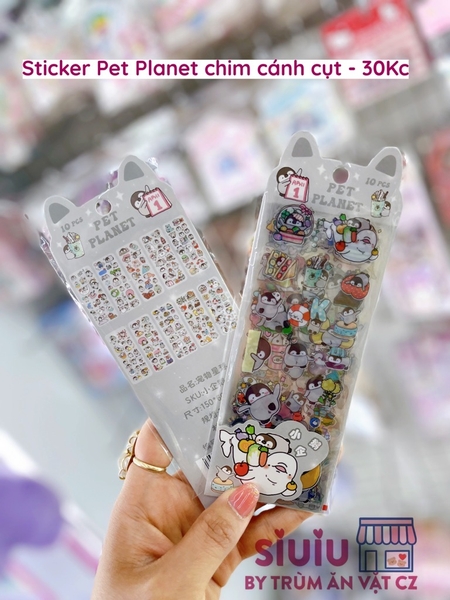 STICKER PET PLANE CHIM CÁNH CỤT Trùm Ăn Vặt Cz