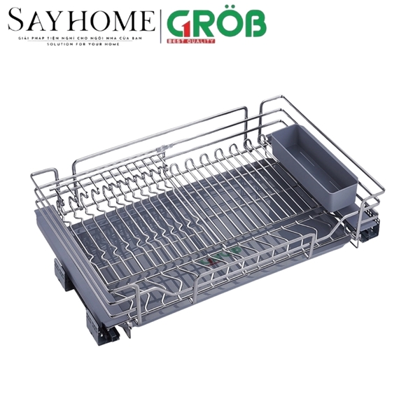 Kệ đựng chén bát GROB GO304-60/70/75/80/90 inox SUS304, nan Oval- Hàng ...