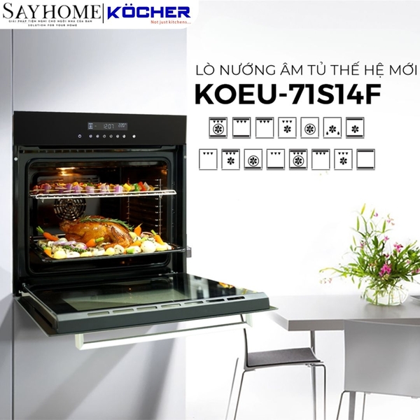 Lò nướng âm tủ 71L KOCHER KOEU-71S14F Bảo hành 2 năm tại nhà