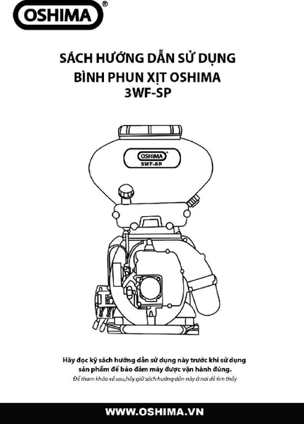 SÁCH HƯỚNG DẪN SỬ DỤNG BÌNH PHUN XỊT OSHIMA 3WF - SP