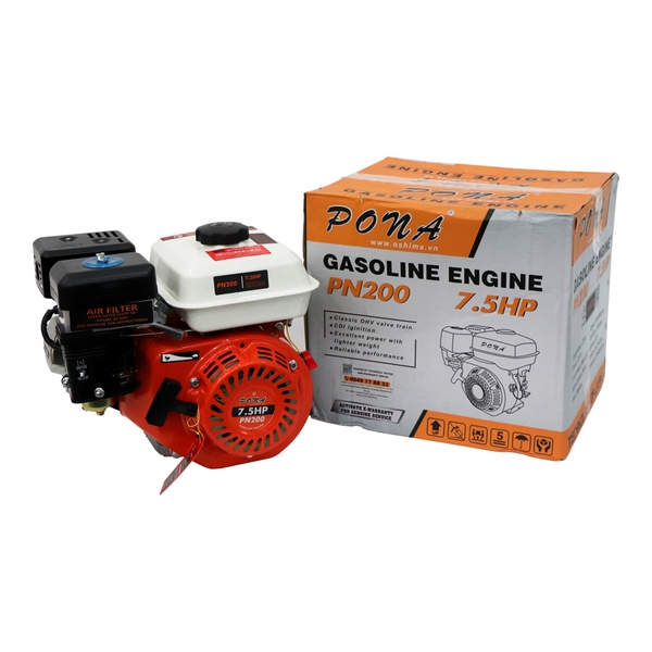 Động cơ nổ Pona PN200 7.5HP Cam Cốt thẳng
