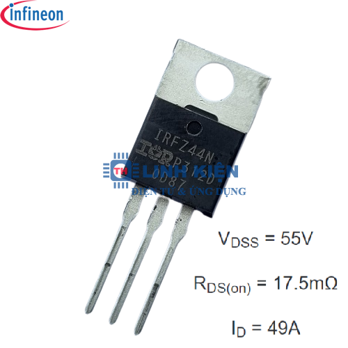 IRFZ44NPBF TO-220 N Power MOSFET 55V 49A