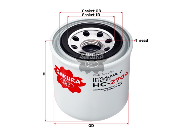 Lọc thủy lực vặn răng Sakura HC-2704